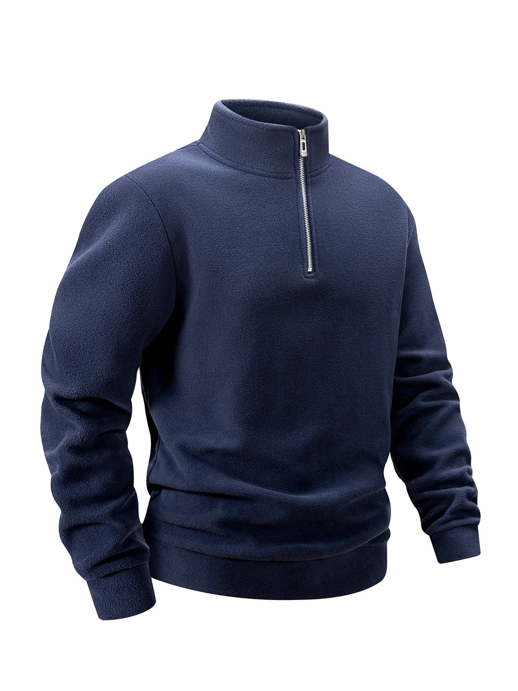 Men’s Casual Hoodie – Thick Polyester Stand Collar, Autumn & Winter ...