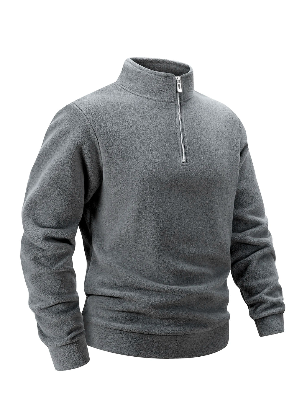 Men’s Casual Hoodie – Thick Polyester Stand Collar, Autumn & Winter ...